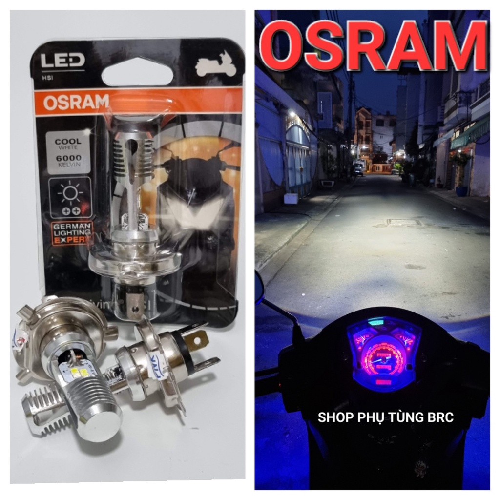 [ OSR H4] Đèn pha LED siêu sáng OSR 3 chân H4 độ sáng lên đến 6000K lắp ...
