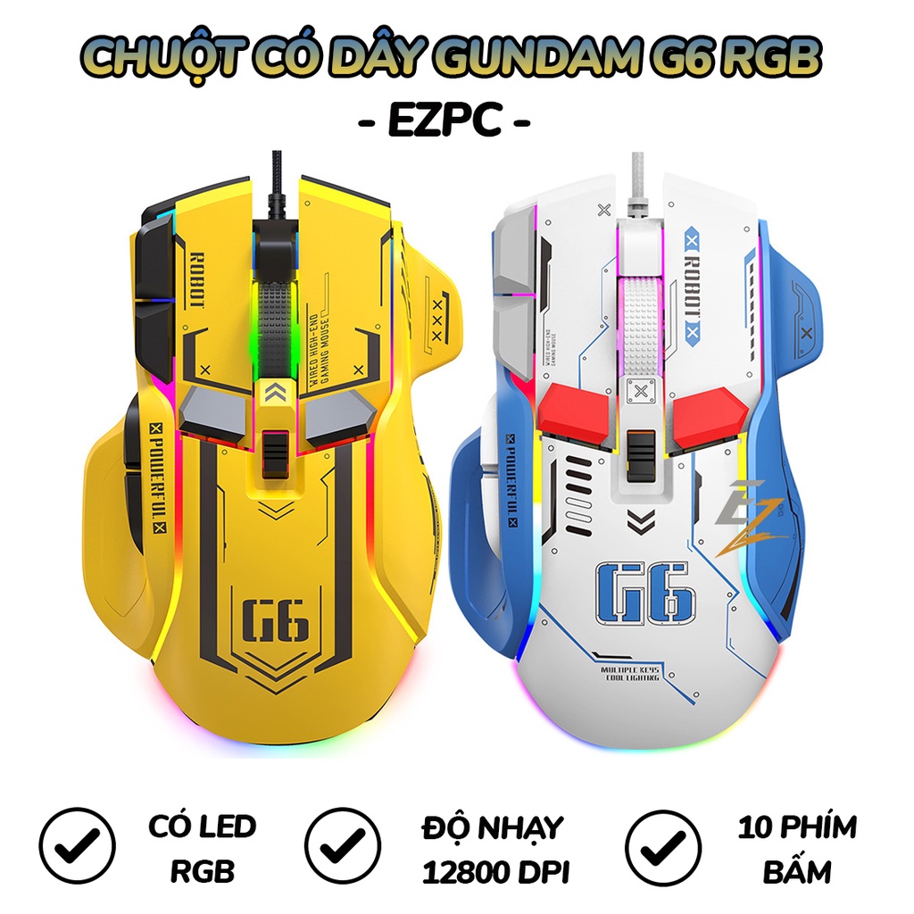 Chuột Gaming Có Dây Gundam G6 | EZPC | Shopee Việt Nam