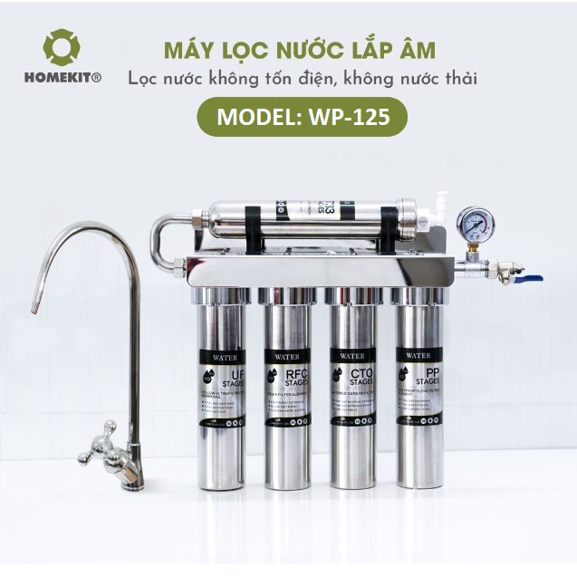 Máy lọc nước UF 5 lõi không vỏ lắp âm HOMEKIT WP-125 nhỏ gọn không dùng điện - lắp đặt tận nhà ...