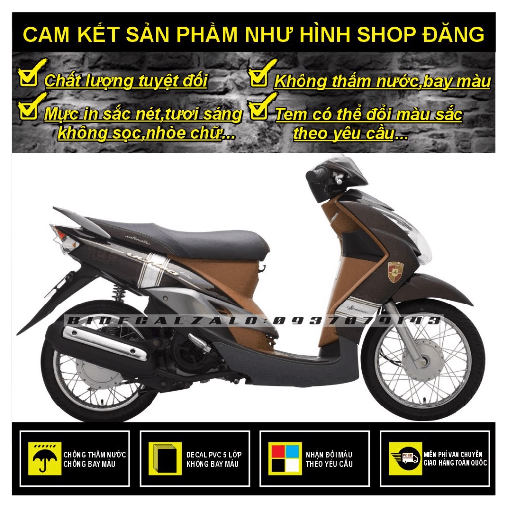 TEM RỜI MIO ULTIMO 2011MẪU HOA VĂN - THU DECAL | Shopee Việt Nam