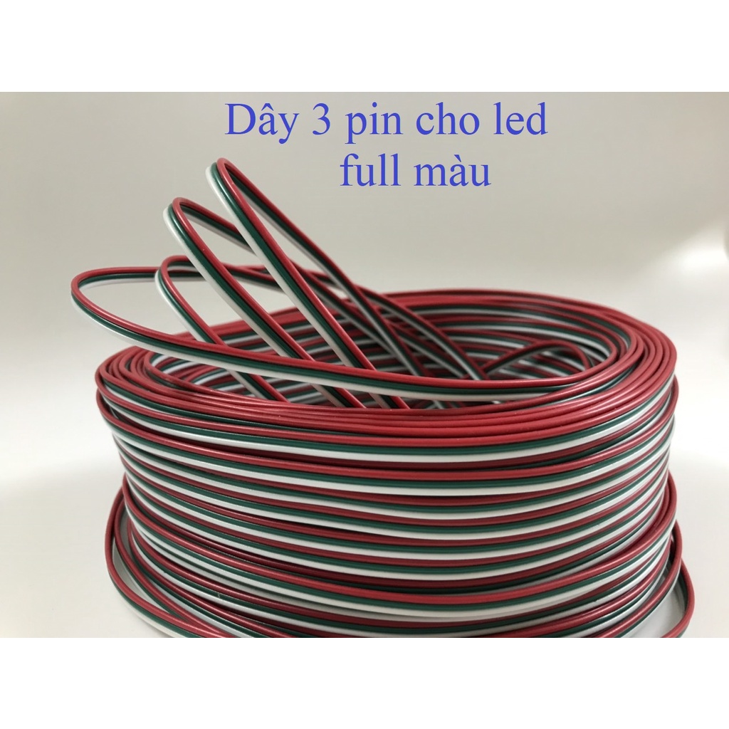 Dây điện 3 lõi, Dây 3 Pin, Dây 3 màu cho Led Fullcolor, led WS2811 ...
