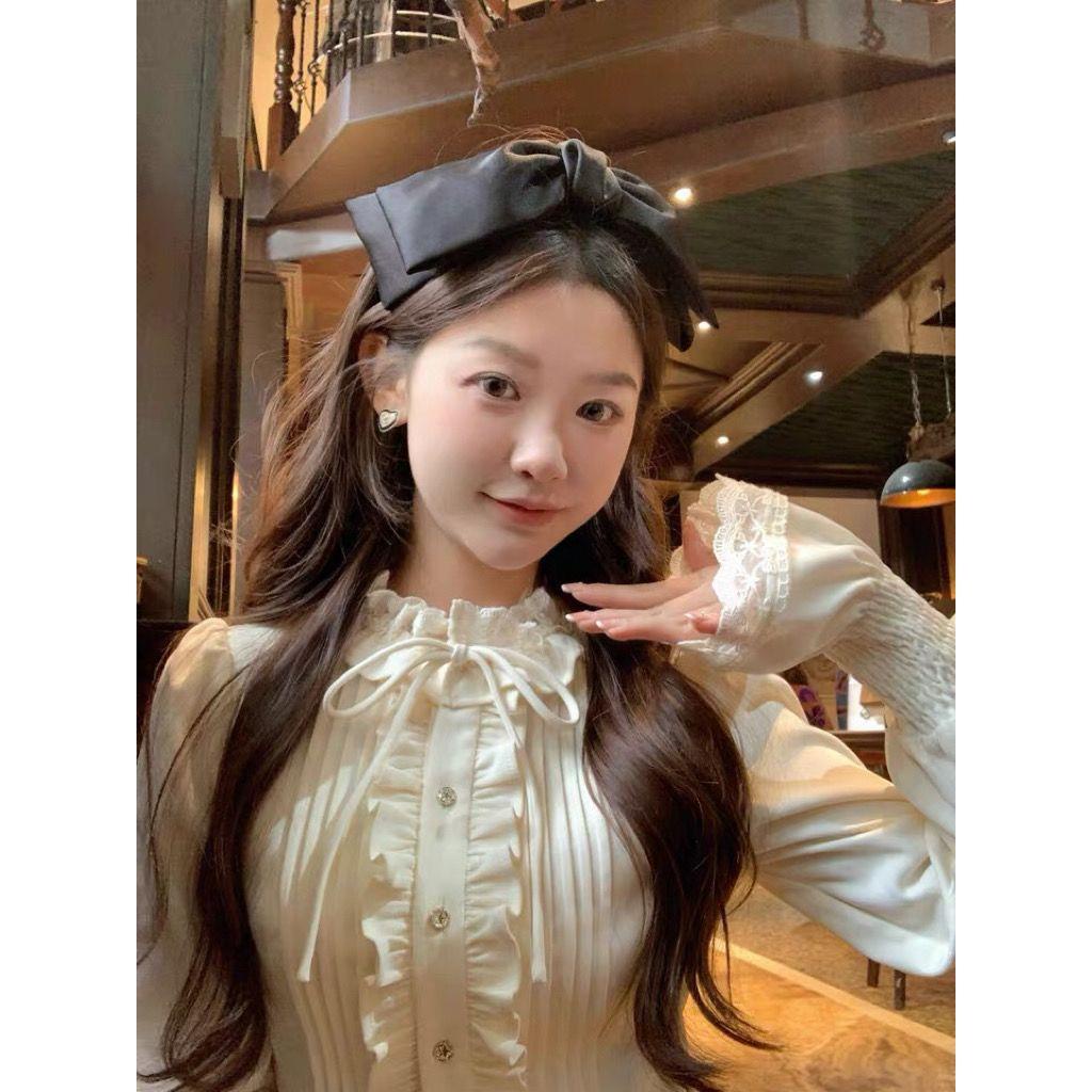 {Creamel} Áo Sơ Mi Viền Ren Bèo Nhún Phong Cách Tòa Án Pháp Ngọt Ngào ...