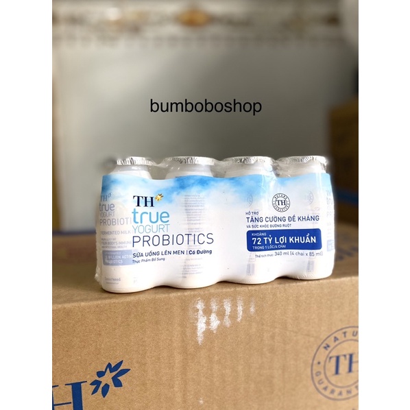 Lốc 4 chai sữa uống lên men TH TRUE YOGURT PROBIOTICS (85ml/chai) - giá ...