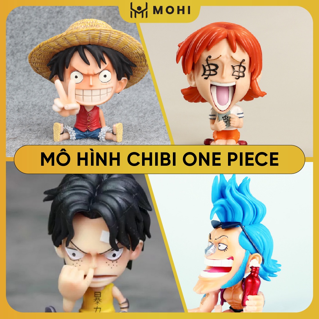Mô hình Figure Luffy Chibi, Zoro Chibi, Sanji Chibi, Ace Chibi, Franky ...