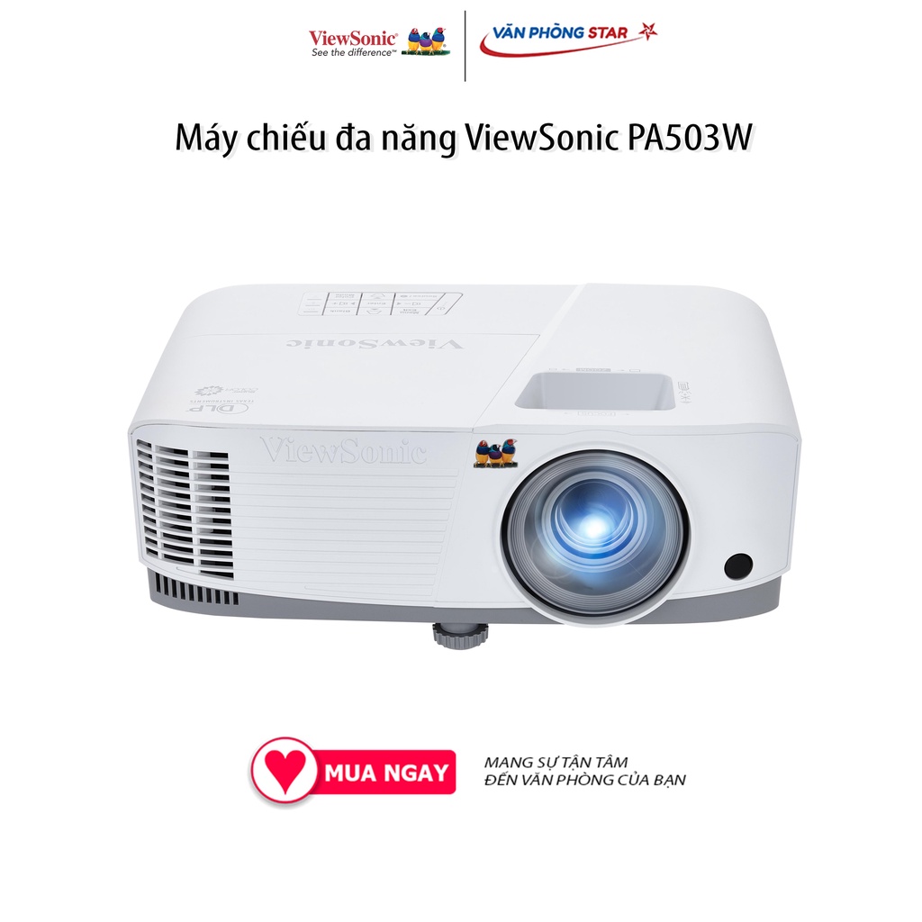 Máy chiếu đa năng ViewSonic PA503W. Độ sáng 3600 ANSI Lumens, tuổi thọ ...