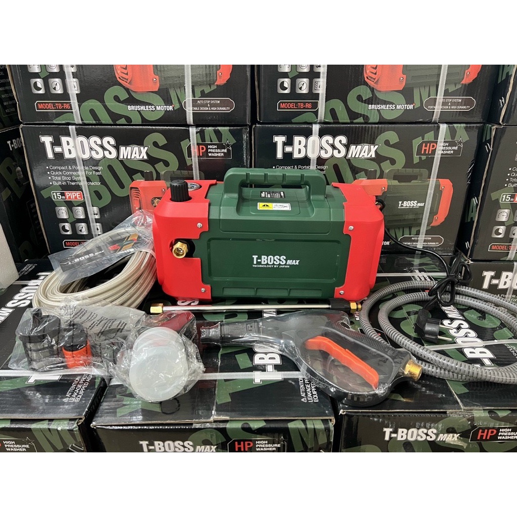 Máy rửa xe mini xách tay gia đình T-BOSS max 3000W TB-R6 (có chỉnh áp ...