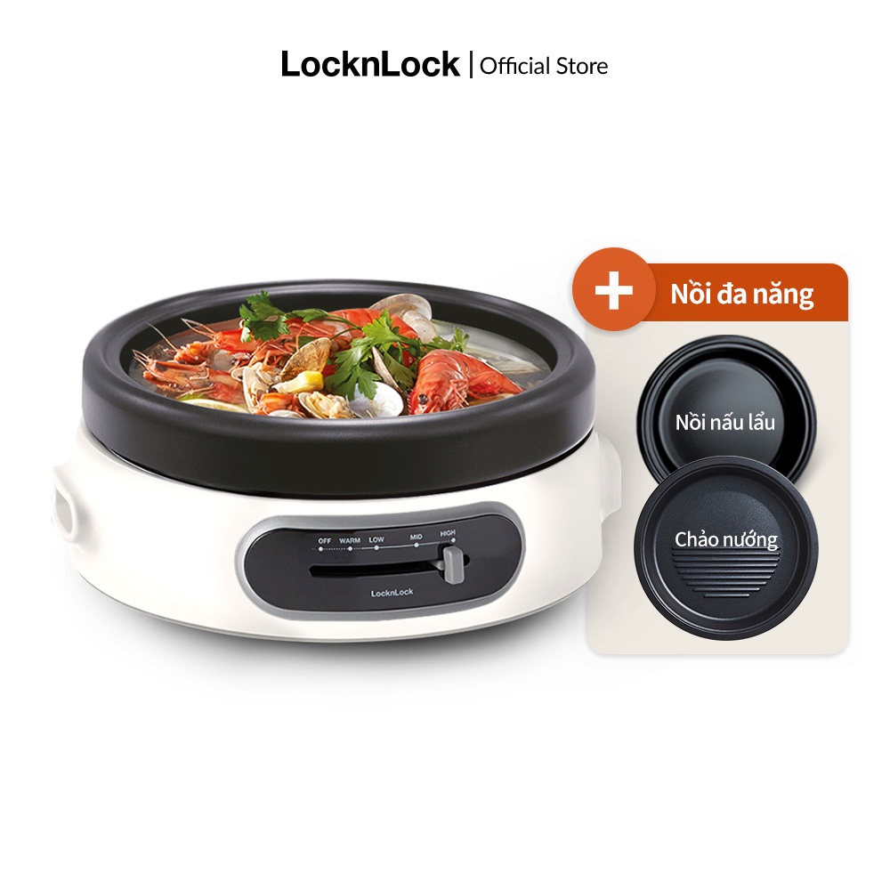 [HẾT HÀNG] Nồi điện đa năng chống dính Lock&Lock Multi Cooker 4L 26cm ...