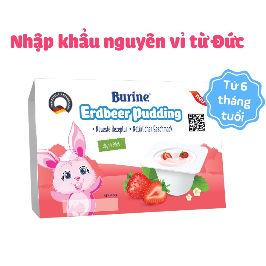 Cháo sữa Burine HiPP ăn dặm Pudding vị Dâu Cho Bé Từ 6 Tháng Giúp Cung ...