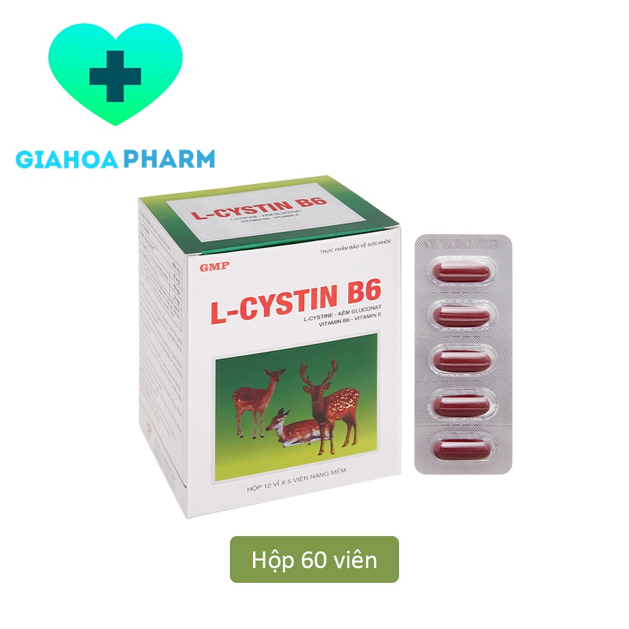 Viên uống L-Cystin B6 giúp đẹp da, tóc, móng chắc khoẻ, giảm lão hoá da ...