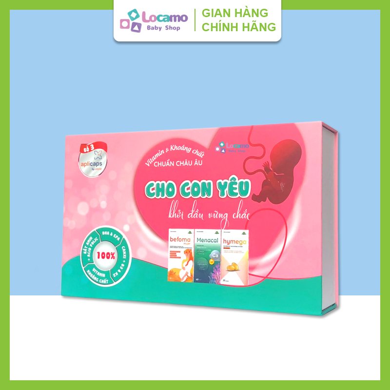 Bộ sản phẩm Aplicaps befoma mujer Menacal Hymega Sắt bầu Canxi hữu cơ ...