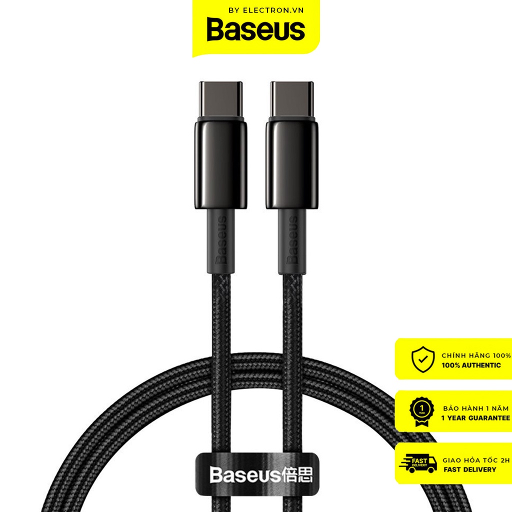 Cáp sạc nhanh và truyền dữ liệu Baseus Tungsten Gold Fast Charging Data Cable (100W) | Shopee ...