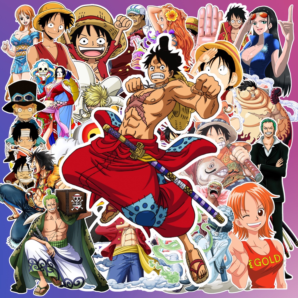 [Set 50 Cái] Sticker anime One Piece, sticker one piece, nhãn dán trang ...