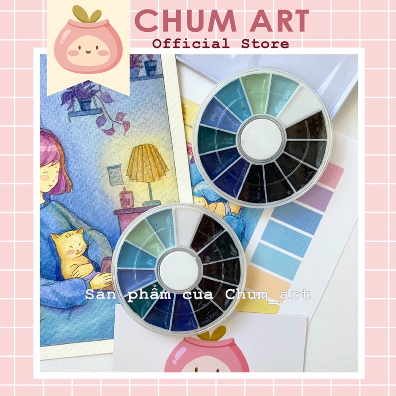 Chum Art -Pocket màu nước tông Xanh Dương maries | Shopee Việt Nam