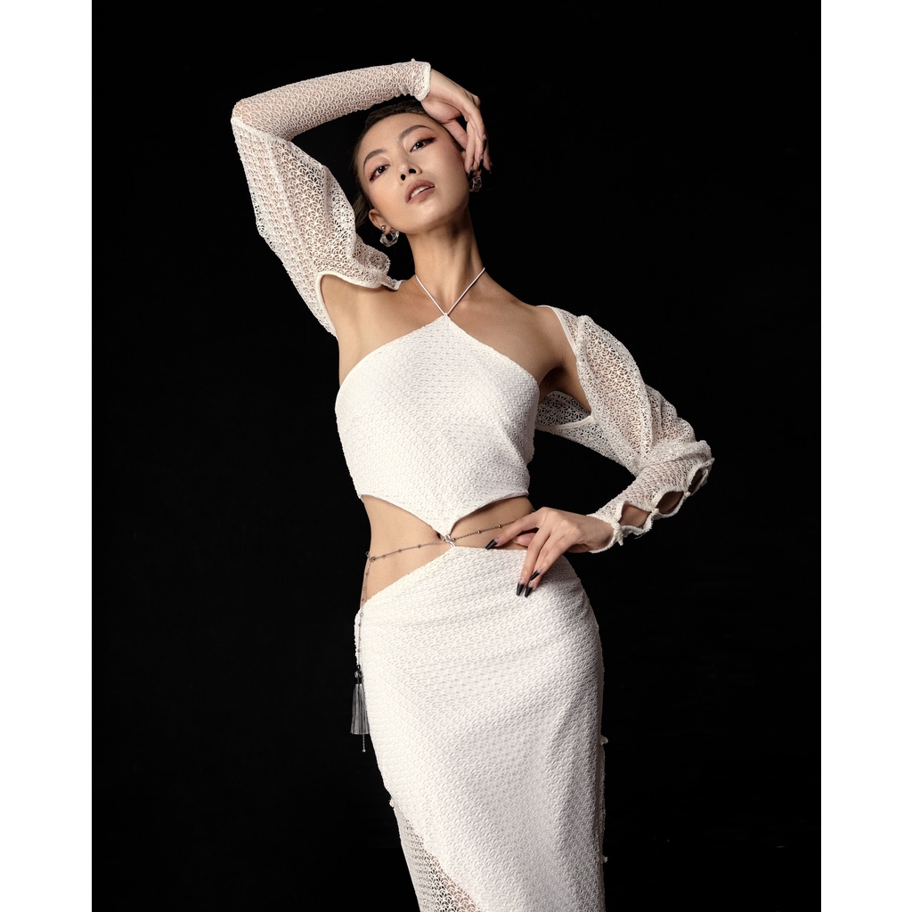 HYMAISON | Set Áo Váy Lơ Thơ Tặng Kèm Xích Tua - HYMAISON | Shopee Việt Nam