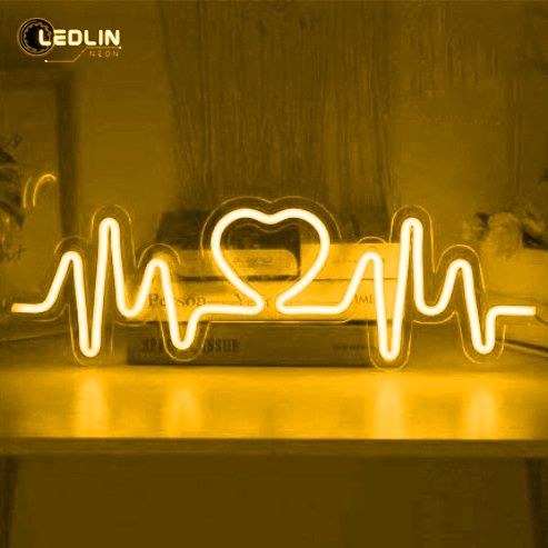 Đèn led neon nhịp tim Trang trí decor phòng ngủ Ledlin | Shopee Việt Nam