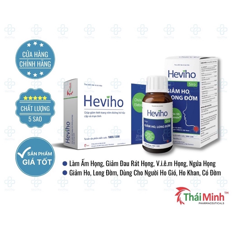 Heviho - Hỗ trợ giảm ho, long đờm, giảm đau rát họng từ Thảo dược ...