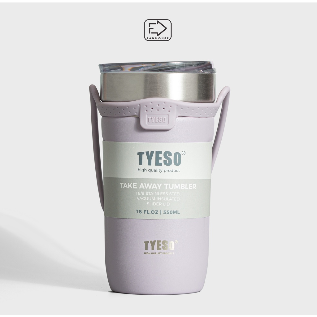 Ly giữ nhiệt cao cấp Tyeso Tumbler Fan House dung tích 550ml & 710ml, chất liệu inox 304, khắc ...