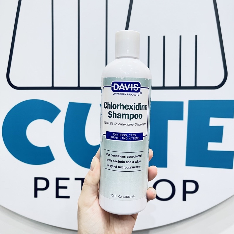 Sữa Tắm hỗ trợ viêm da, ngứa cho Chó Mèo DAVIS CHLORHEXIDINE SHAMPOO 2% ...