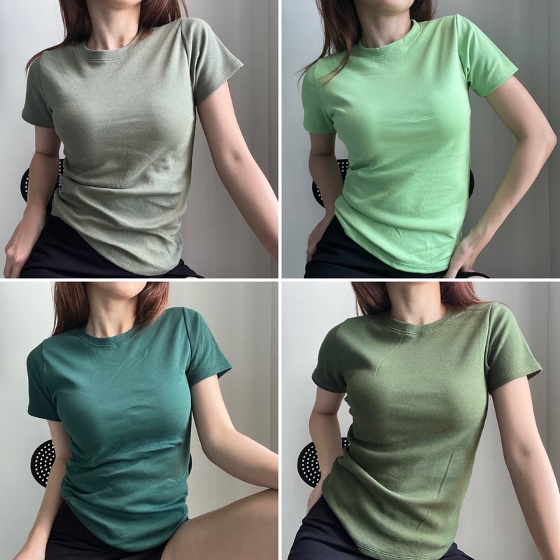 Áo thun trơn ôm body chất vải dày dặn nhiều màu sắc - TaMu Store - AT01 ...