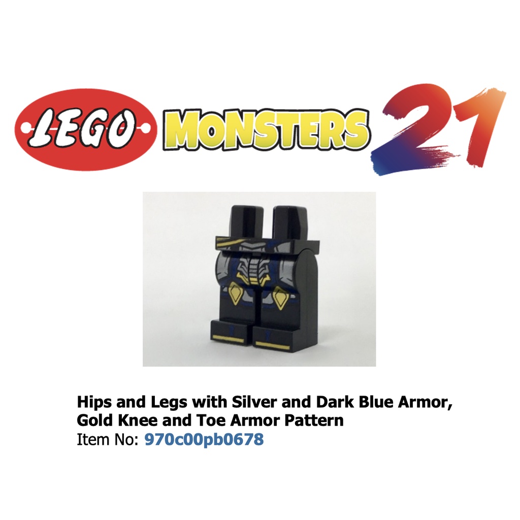 [1 cái]-Lego chính hãng, Nhân vật nhỏ, Hông và chân với áo giáp màu bạc ...