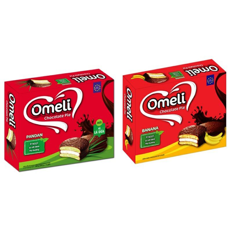 bánh Omeli chocolate , vị lá dứa hộp 12 bánh | Shopee Việt Nam