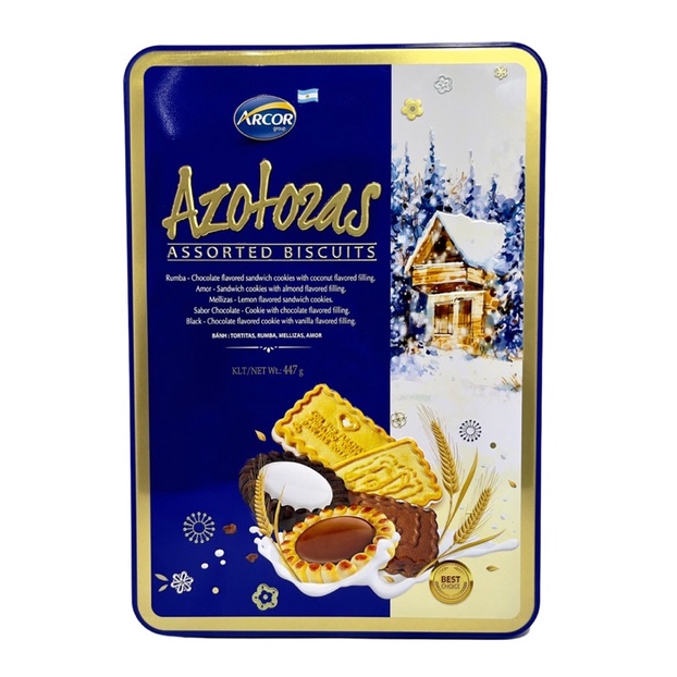 BÁNH QUY ARCOR AZOTOZAS HỘP THIẾC 447G | Shopee Việt Nam