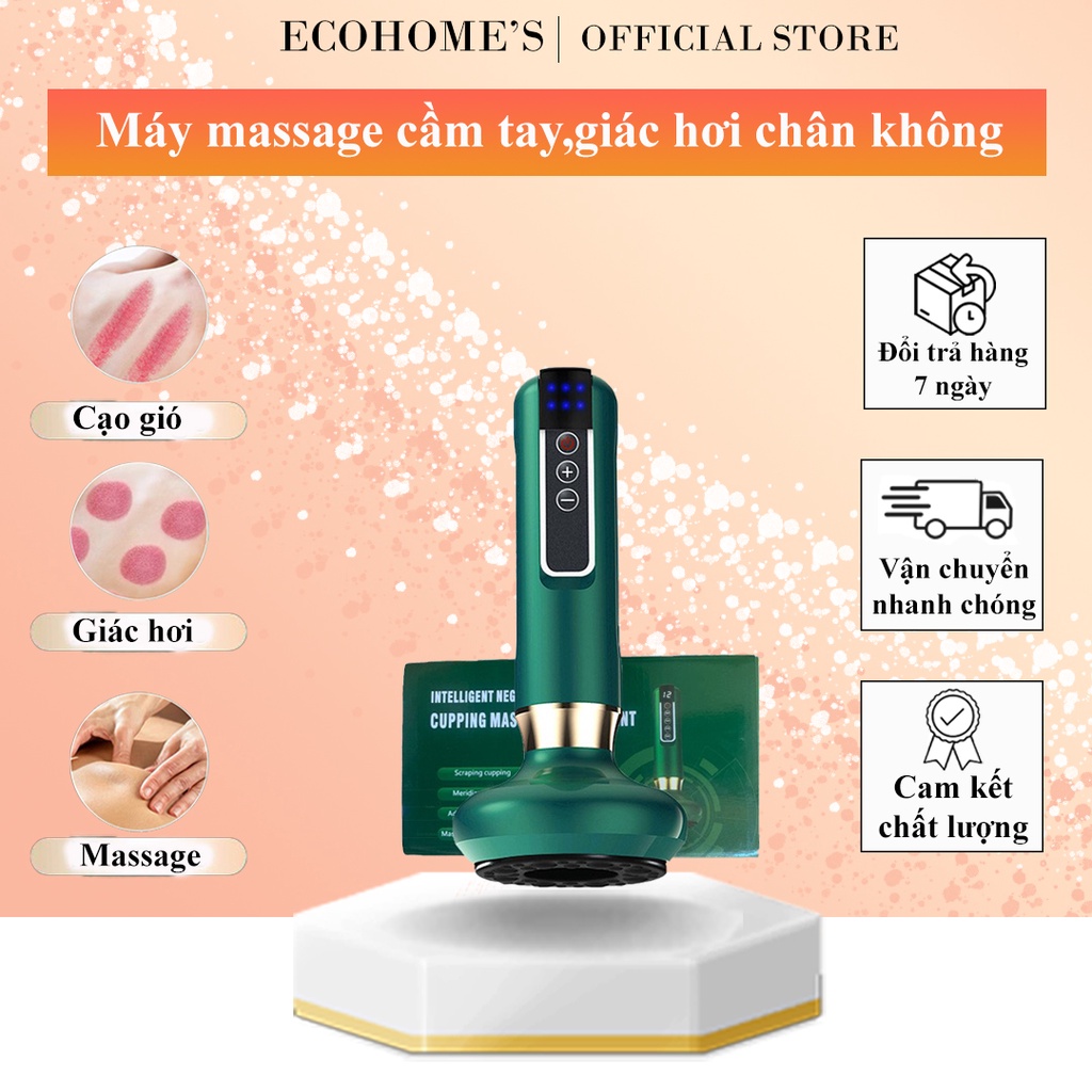 Máy Massage Cầm Tay Giác Hơi Chân Không Toàn Thân Bộ Giác Hơi Không Dùng Lửa Giác Hơi Cạo Gió