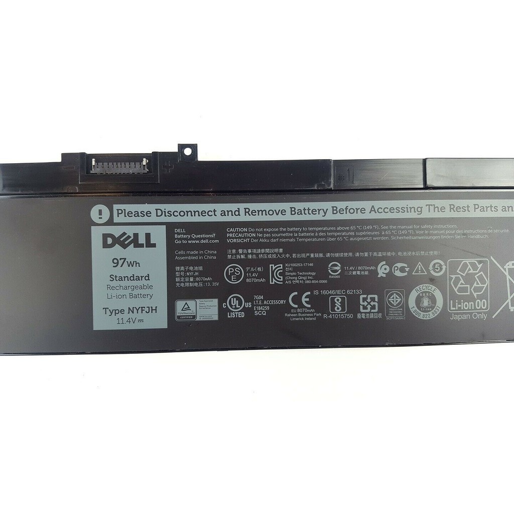 Pin (Original)97Wh Dell Precision 7530 7730 7540 7740 P74F P34E NYFJH ...