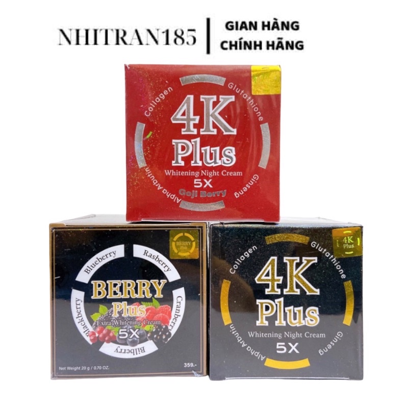 Kem 4k Berry Pluss 5x Giảm nám tàn nhang trắng da Thái lan chính hãng ...