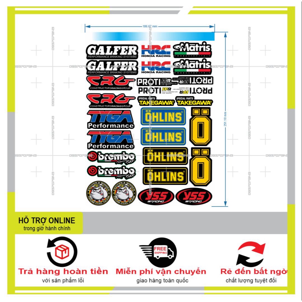 LOGO STICKER TRANG TRÍ XE MÁY 004 - BI DECAL | Shopee Việt Nam