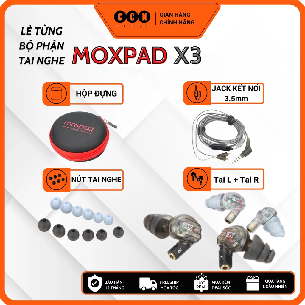 LẺ TỪNG BỘ PHẬN tai nghe MOXPAD X3 - Mới 100%, BH 3 tháng | Tai nghe Độ ...