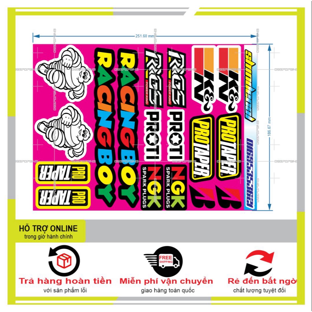 LOGO STICKER RACING BOY - BI DECAL | Shopee Việt Nam