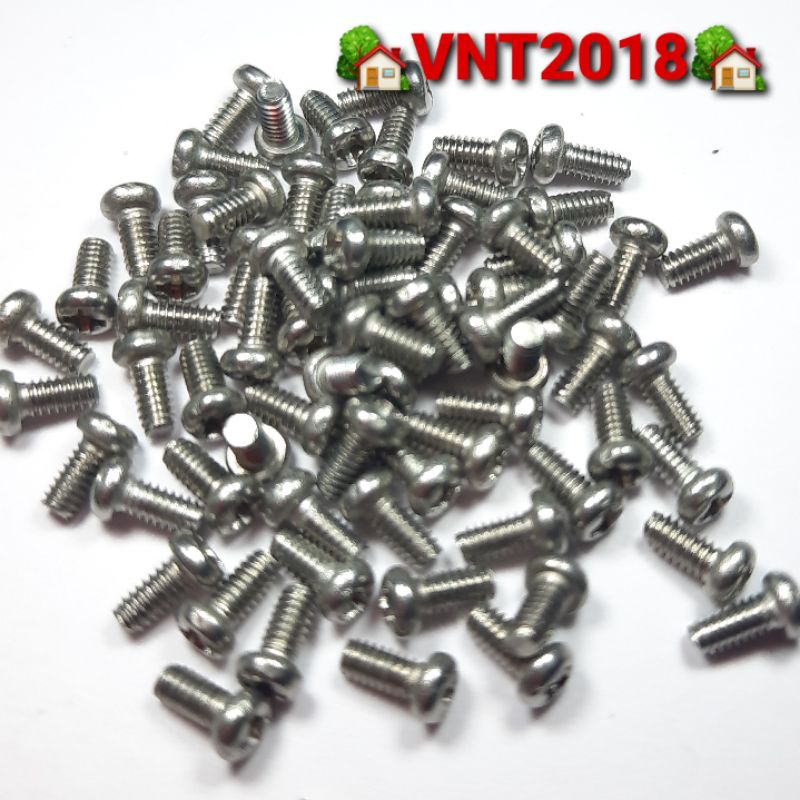 3 Con bulông đầu vít M2 inox304 | Shopee Việt Nam