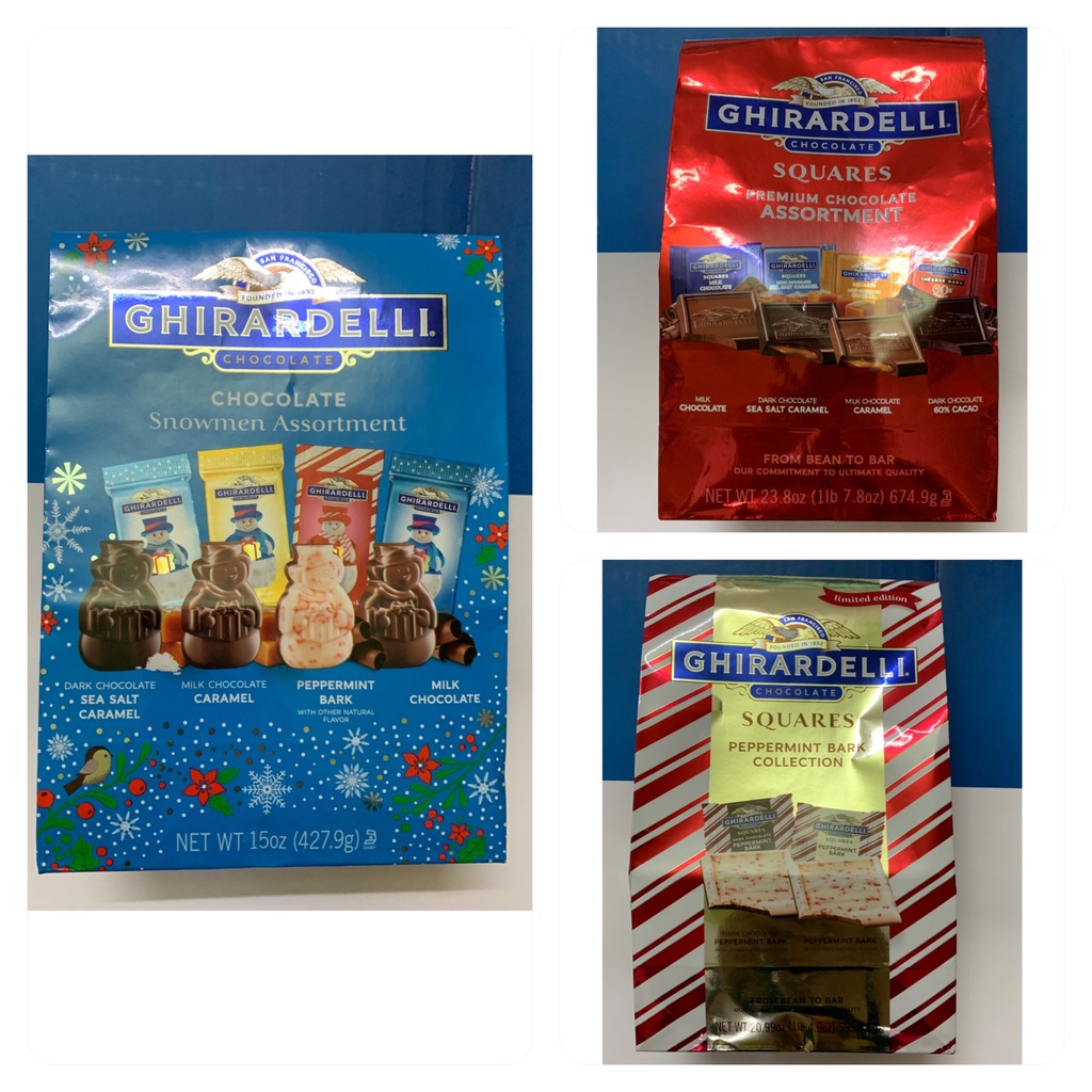 Socola Ghirardelli Chocolate Squares Peppermint Bark Collection 595.8g ...