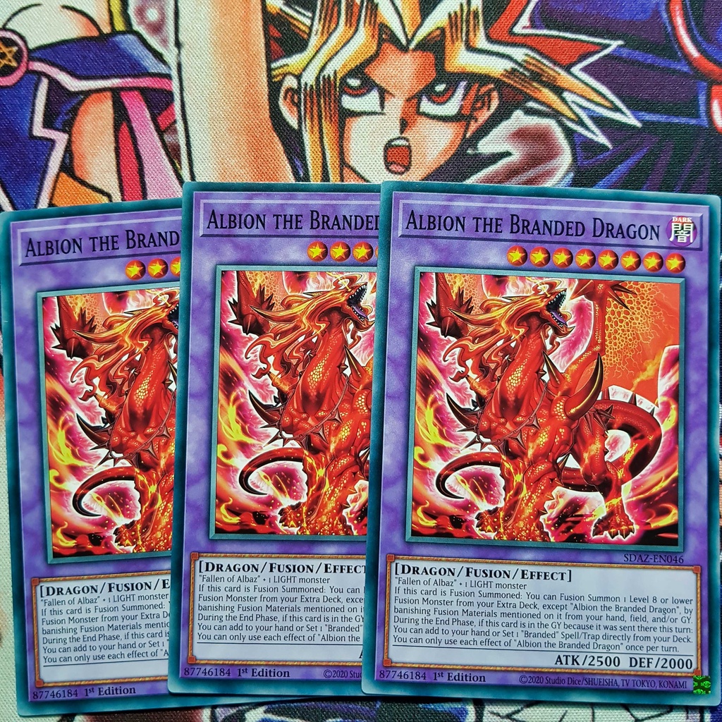 Bộ 03 Thẻ bài Yugioh | Albion the Branded Dragon | SDAZ Common ...