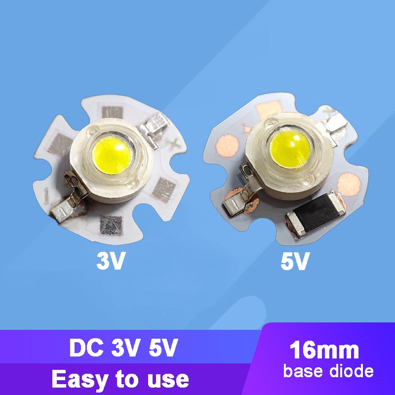 Set 10 Đèn LED 3V 5V 1W 4000K Ánh Sáng Trắng / Xanh Lá / Đỏ + Đế Ngôi ...