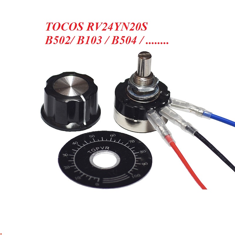 [ĐƠN TỐI THIỂU 30K]Chiết áp TOCOS RV24YN 20S 5K / 10K / 500K Biến trở ...