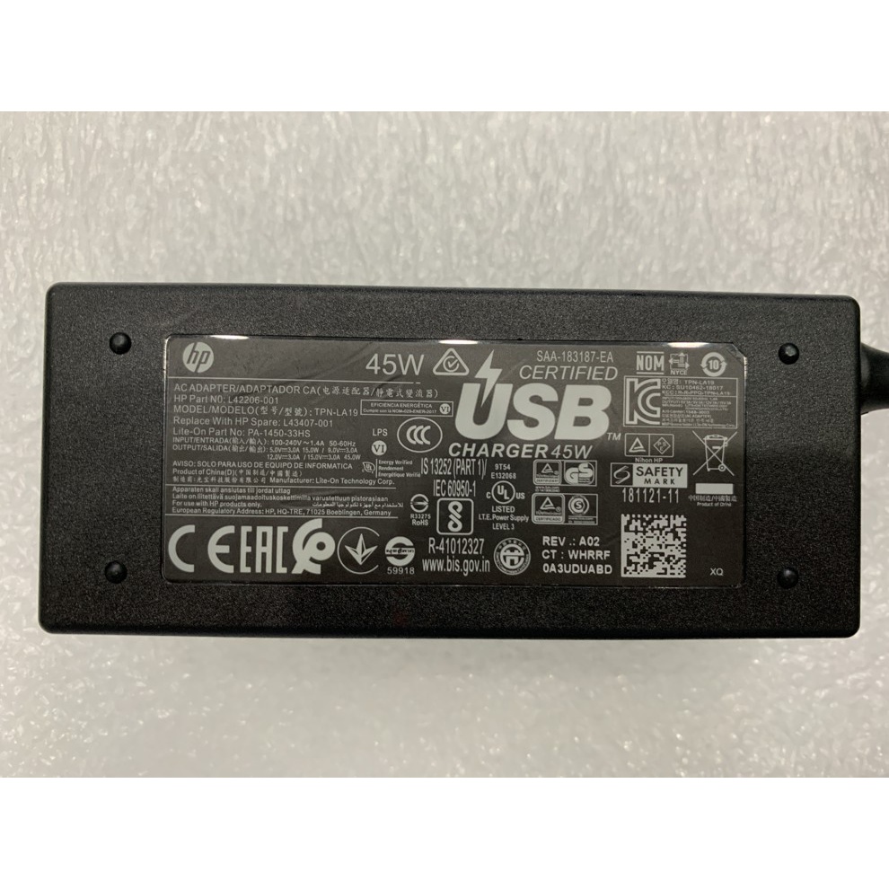 Sạc zin HP Type C 45W 5V – 2A / 12V – 3A / 15V – 3A - Adapter dành cho ...