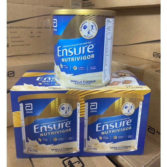 Sữa Bột Ensure NutriVigor Shake Vanilla 400g - Anh | Shopee Việt Nam