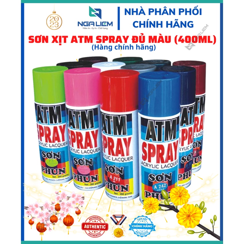 Sơn xịt ATM Spray Đủ Màu (400ml) [Hàng chính hãng nhà sản xuất ...