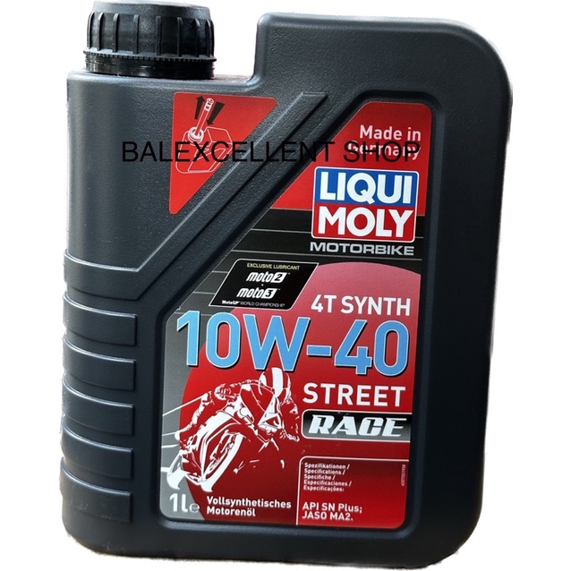 Mát động cơ 4T 10W40 Street Race Liqui Moly đươc tổng hợp hoàn toàn. | Shopee Việt Nam