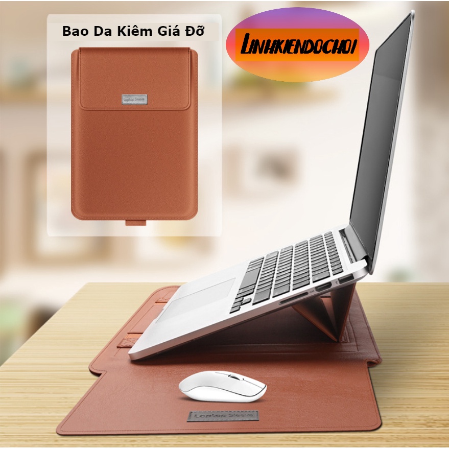 Bao Da bảo vệ Laptop Kiêm giá đỡ laptop , kích thước 13 đến 15 inch ...