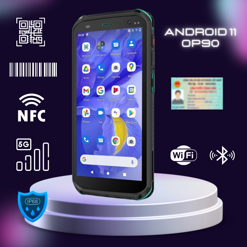 Máy quét mã vạch PDA đọc được CCCD – Máy kiểm kho PDA Android 11 – Máy PDA OPTORI OP90 | Shopee ...