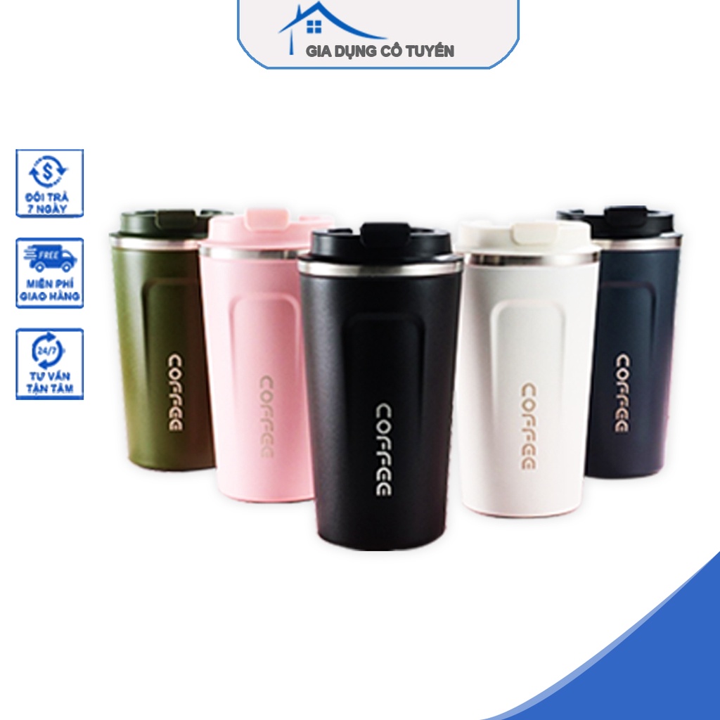 Cốc giữ nhiệt coffee holic inox 304 - ly cafe 510ml đa dạng màu duy trì ...