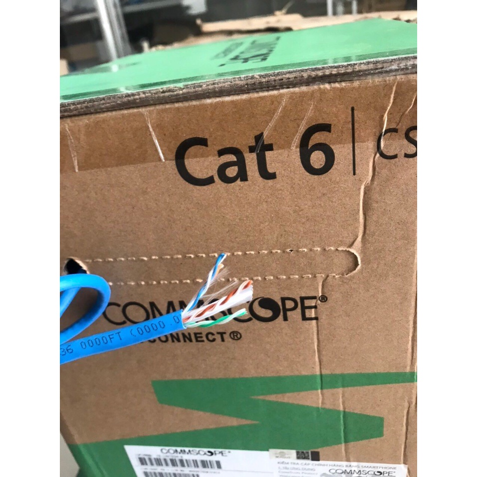 Cáp mạng Cat 6 Commscope UTP chính hãng cắt và bấm sẵn | Shopee Việt Nam