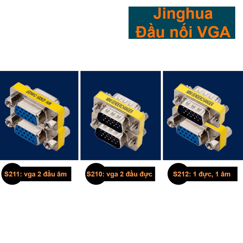 Đầu Nối Vga Cho Màn Hình Máy Chiếu Pc Từ Vga âm Ra Vga đực 2 đầu