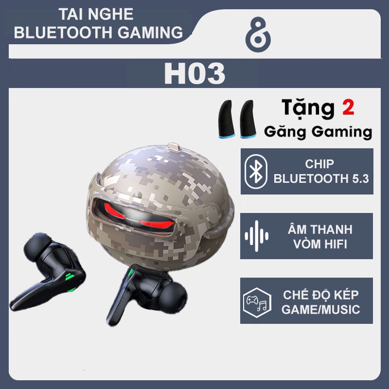 Tai Nghe Gaming H03 Bluetooth 5.3 TWS Tai Nghe Chơi Game Không Dây Có ...