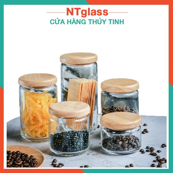 Hủ thủy tinh nắp gỗ 325ml ocean B02511 | Shopee Việt Nam