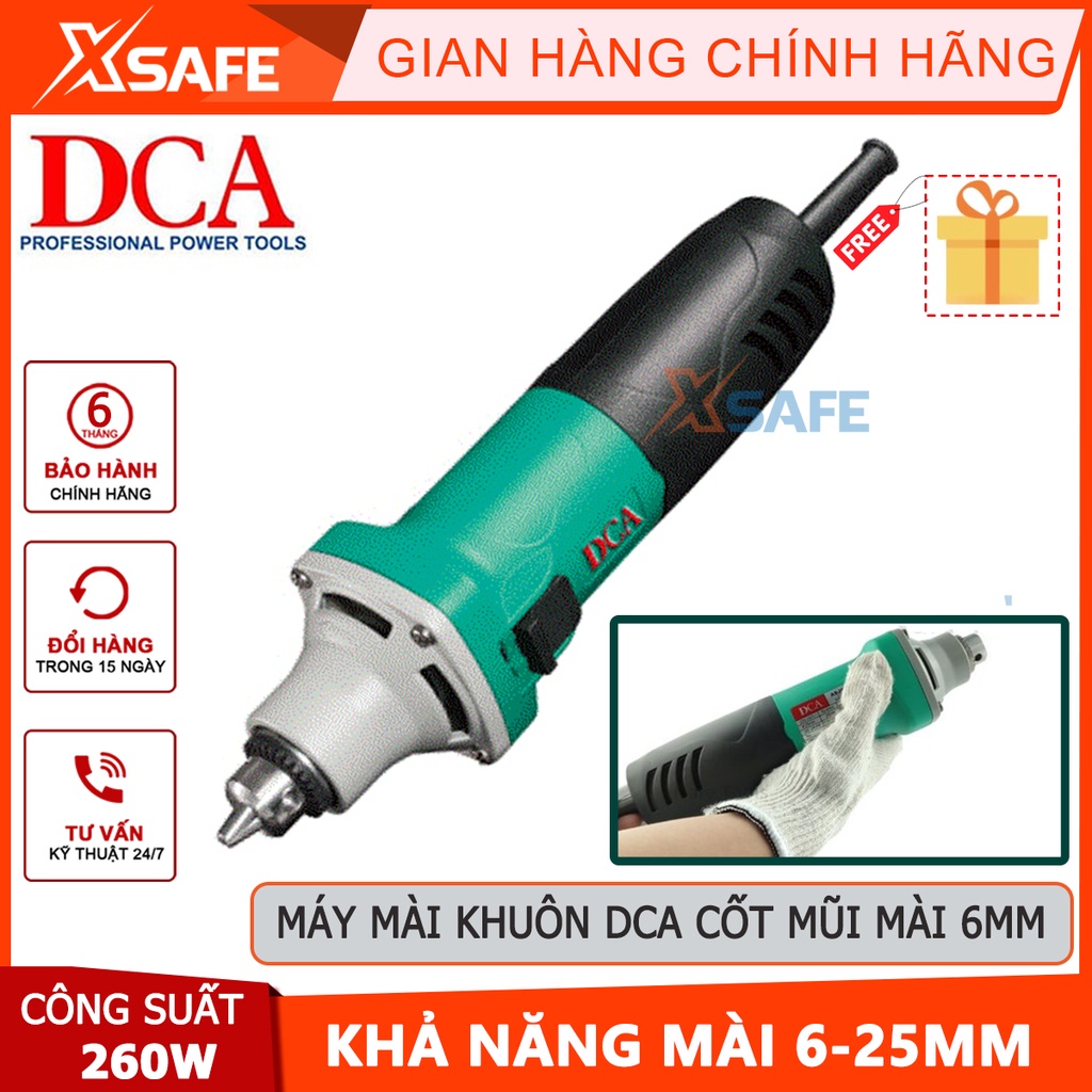 Máy mài khuôn cầm tay DCA ASJ02-25 (S1J-FF02-25), công suất 400W, điện áp 220V-50Hz, cốt mũi mài ...