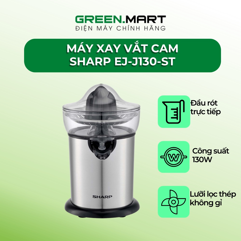 Máy vắt cam Sharp EJ-J130-ST | Máy vắt cam điện tự động đảo chiều J130 ...